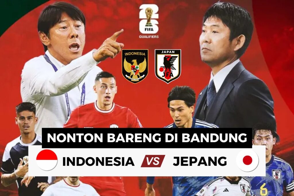 Lokasi Nobar Timnas Indonesia vs Jepang di Bandung, Kualifikasi Piala Dunia Round 3 Zona Asia ...