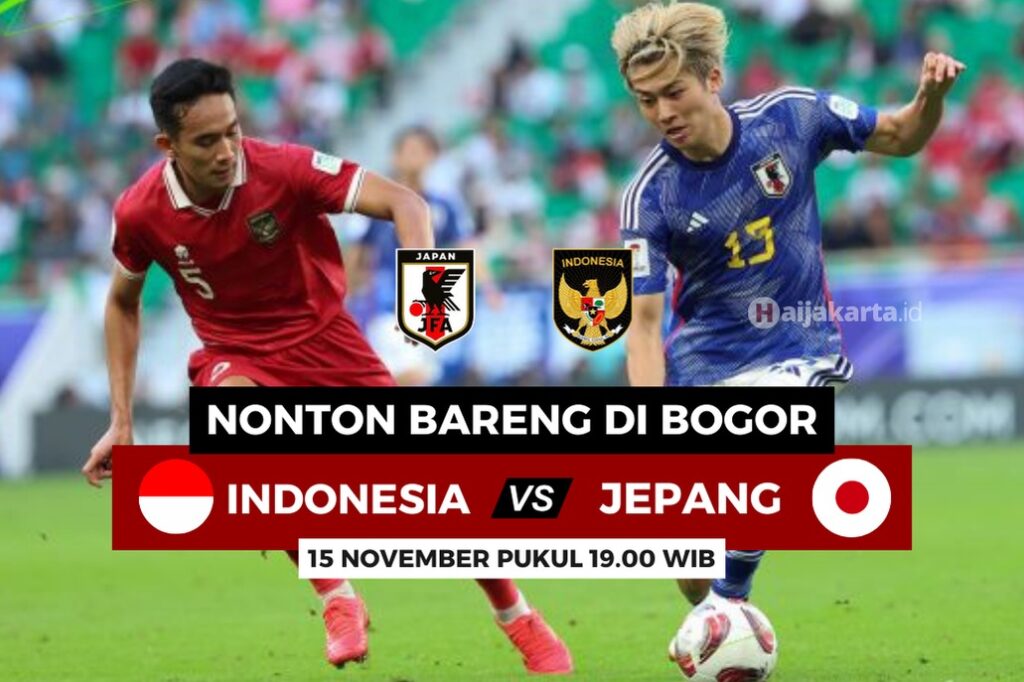 Lokasi Nobar Timnas Indonesia vs Jepang di Bogor, Kualifikasi Piala Dunia Round 3 Zona Asia ...