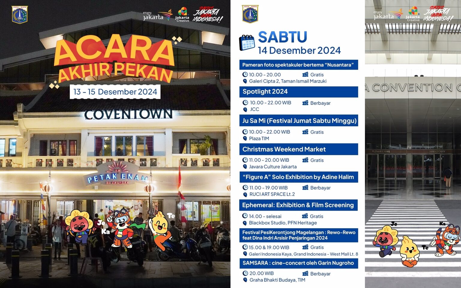 Rekomendasi Ragam Acara Akhir Pekan di Jakarta Pada 14-15 Desember 2024 ...